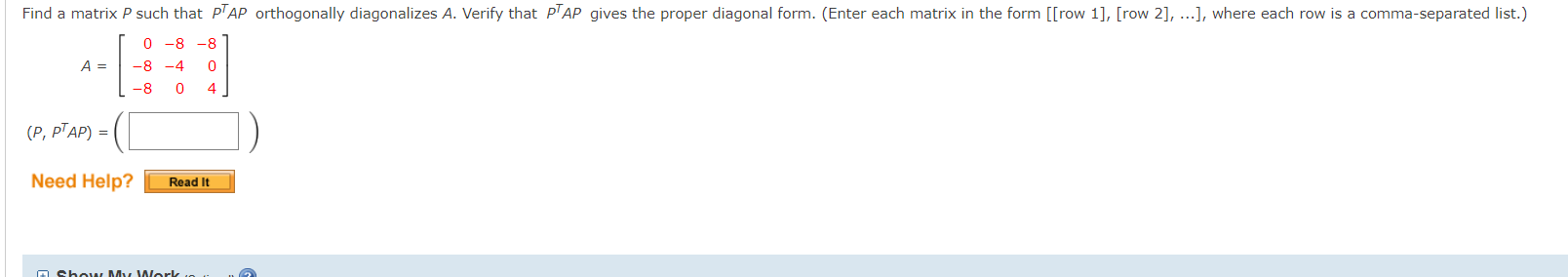 Solved Find a matrix P such that PAP orthogonally | Chegg.com