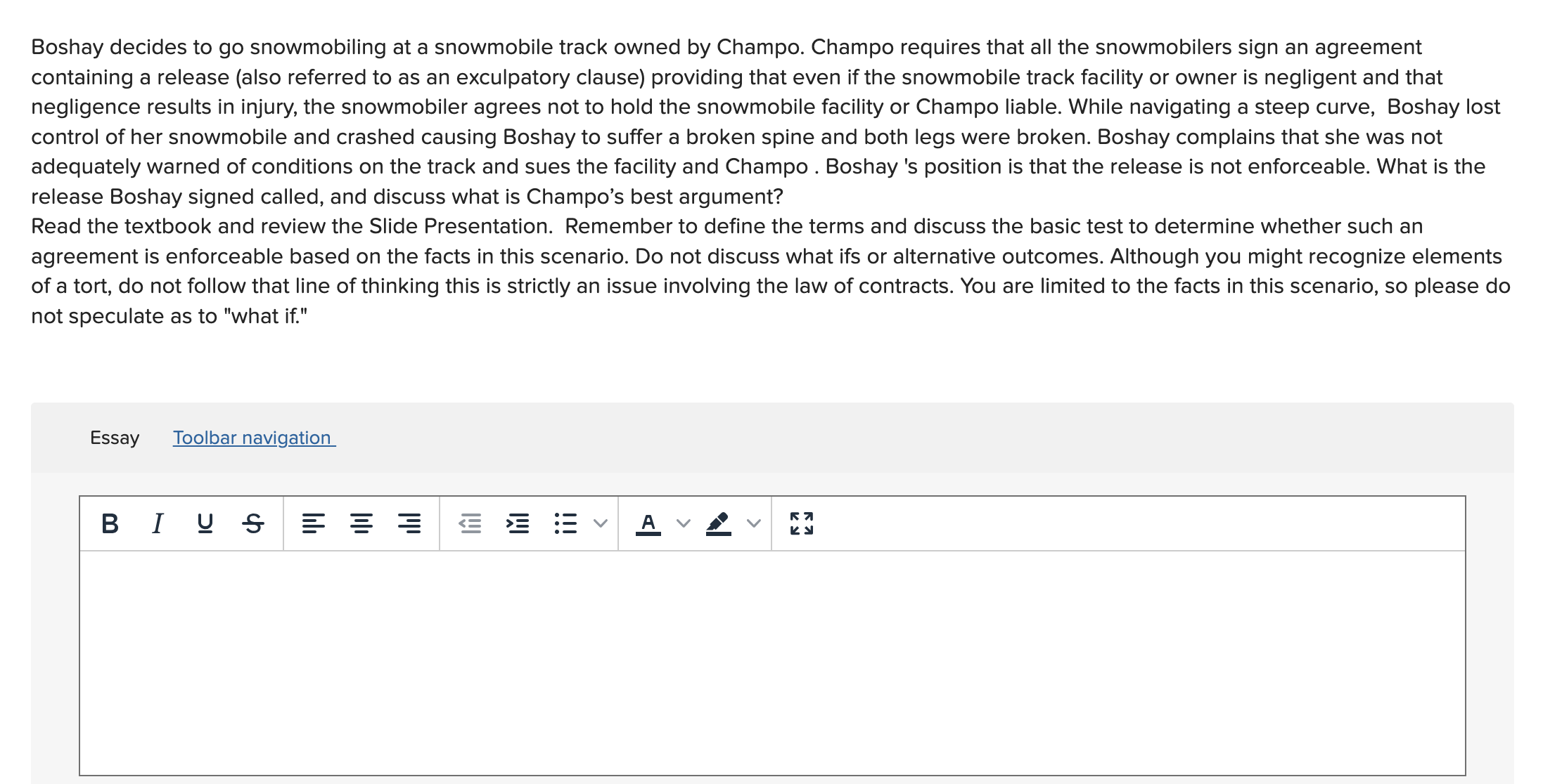 Solved Boshay decides to go snowmobiling at a snowmobile | Chegg.com