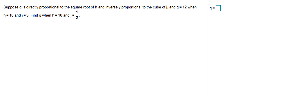 Solved Suppose q is directly proportional to the square root | Chegg.com