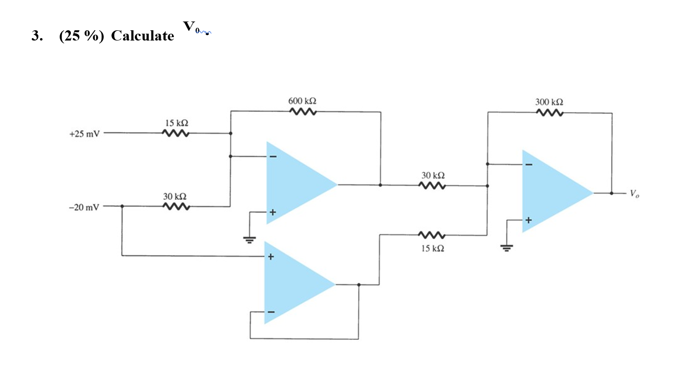 Solved 3. (25\%) Calculate V0. | Chegg.com