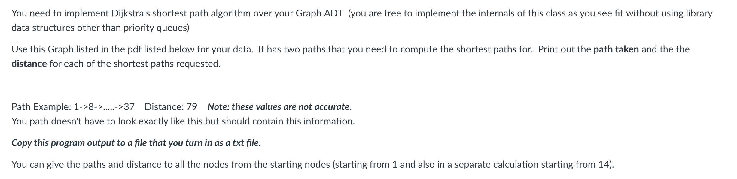 Solved You need to implement Dijkstra's shortest path | Chegg.com Solved You need to implement Dijkstra's shortest path | Chegg.com