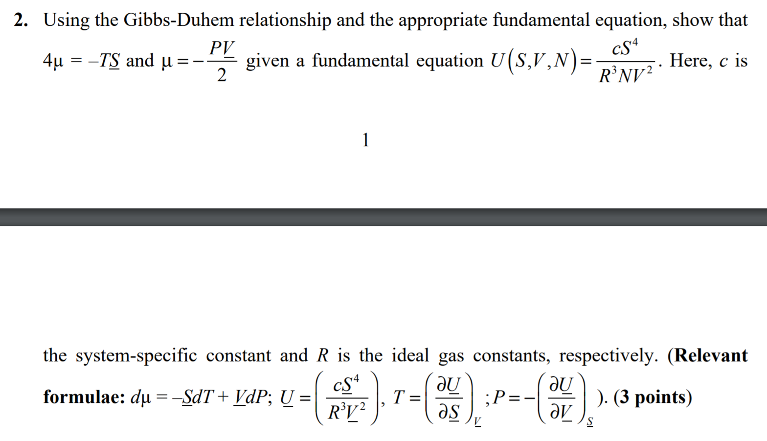 Solved 2. Using the Gibbs-Duhem relationship and the | Chegg.com