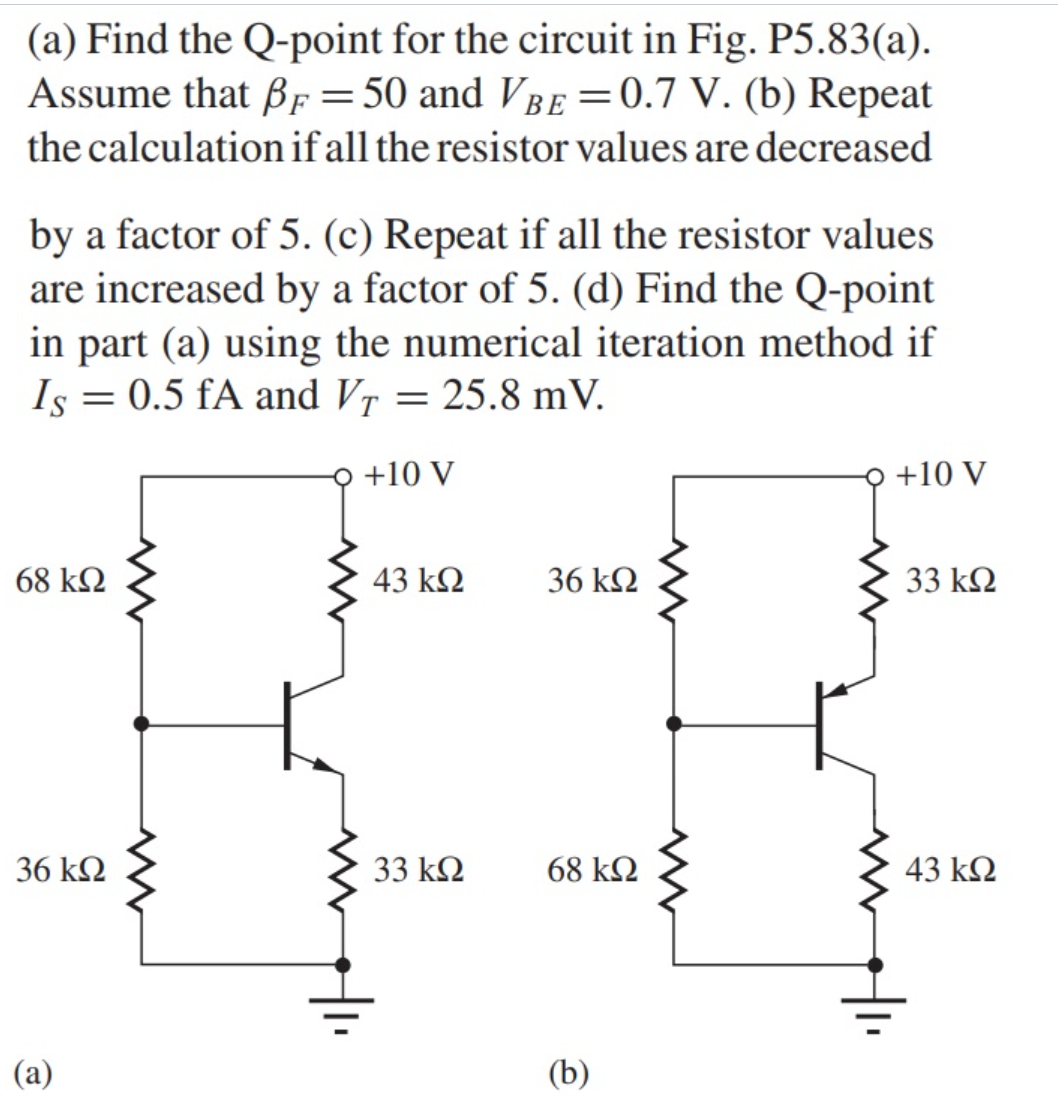 Solved (a) Find the Q-point for the circuit in Fig. | Chegg.com