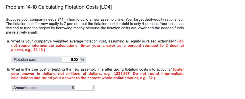 Solved Problem 14-18 Calculating Flotation Costs [LO4] | Chegg.com