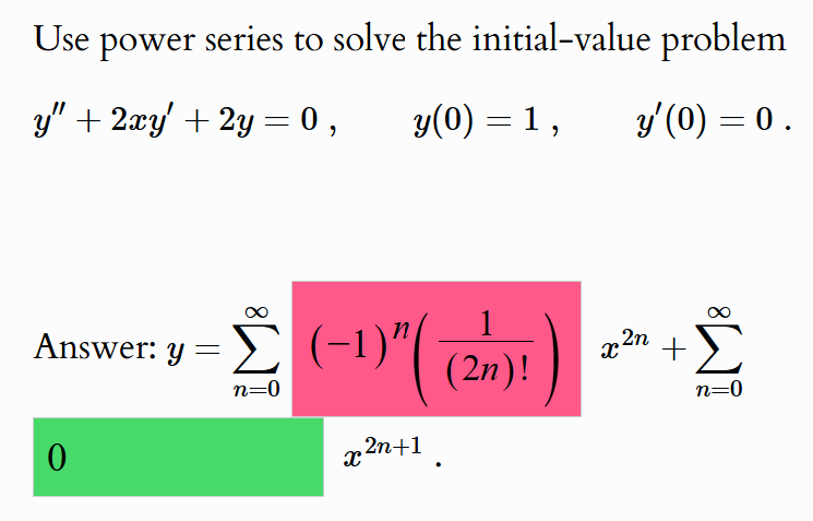 Solved Use power series to ﻿solve the initial-value | Chegg.com