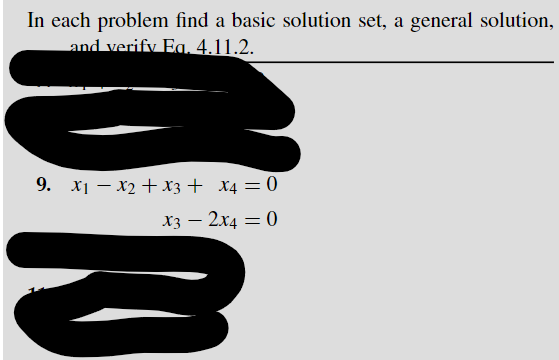 Solved In each problem find a basic solution set, a general | Chegg.com