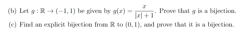 Solved 4 A Find An Explicit Bijection F 1 1 01 