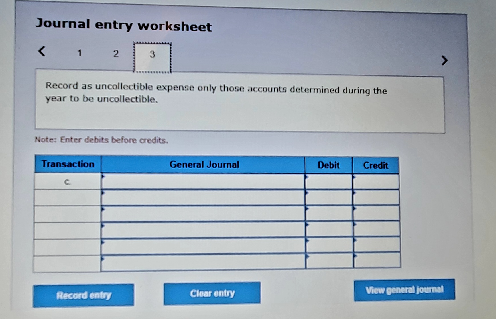 Solved Journal entry worksheet Record the entry required to | Chegg.com
