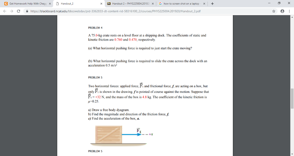 Solved e Get Homework Help With Cheo × Handout,2 -Handout | Chegg.com