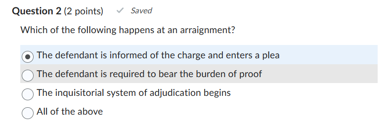 Question 2 ( 2 points) Saved Which of the following | Chegg.com