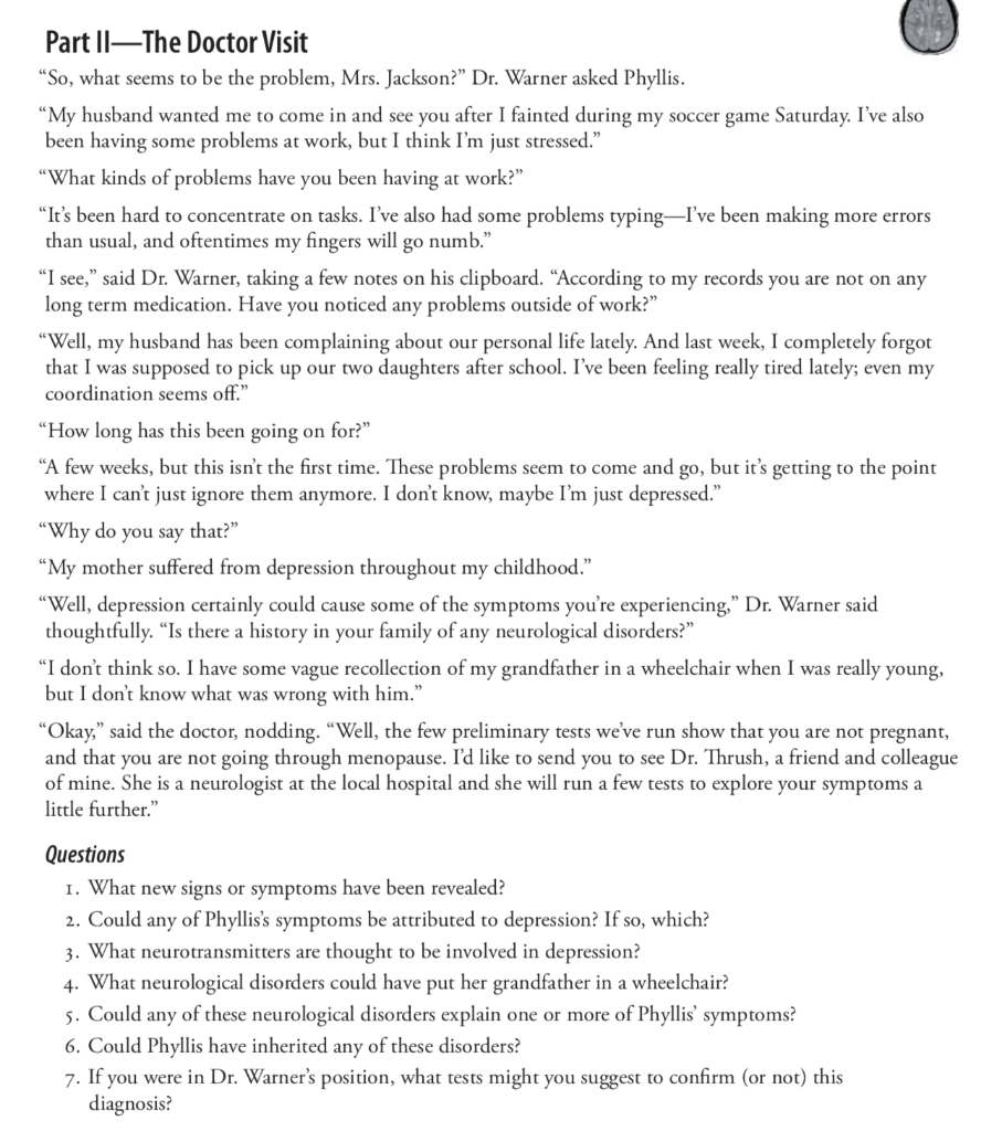 Solved Part 11—The Doctor Visit "So, what seems to be the | Chegg.com