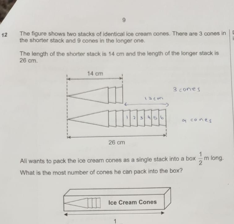 Solved 12 The figure shows two stacks of identical ice cream | Chegg.com