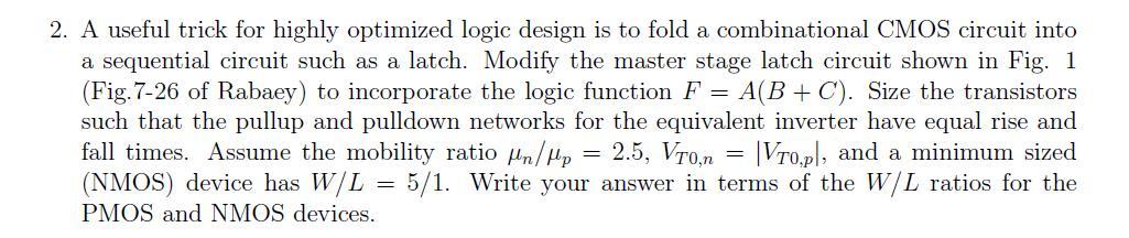 Solved 2. A useful trick for highly optimized logic design | Chegg.com
