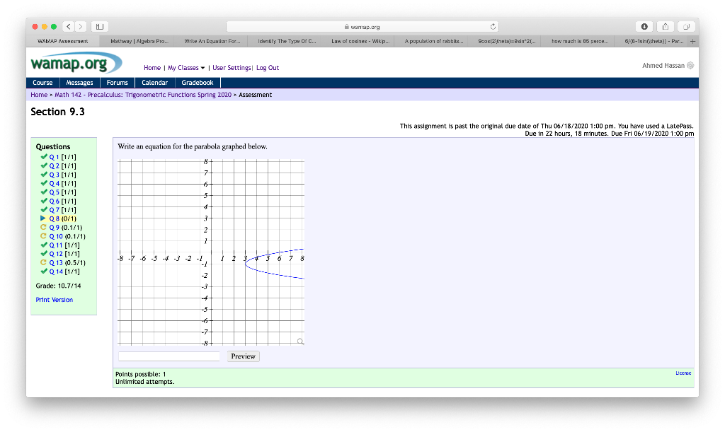 Solved wanap.org WAMAP Asment Mathway | Algebra Pro.. Write | Chegg.com
