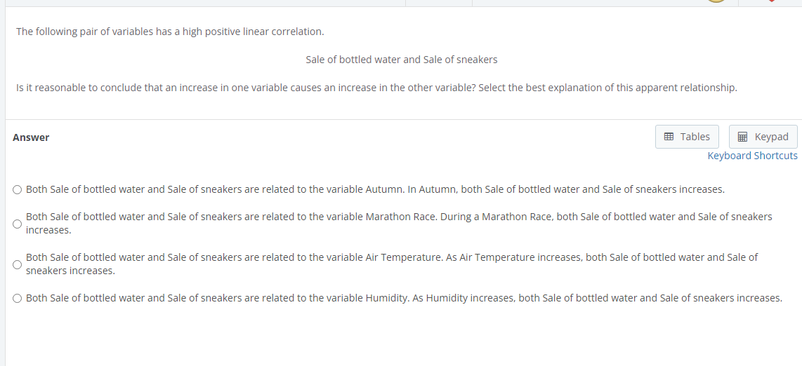 Solved The following pair of variables has a high positive | Chegg.com