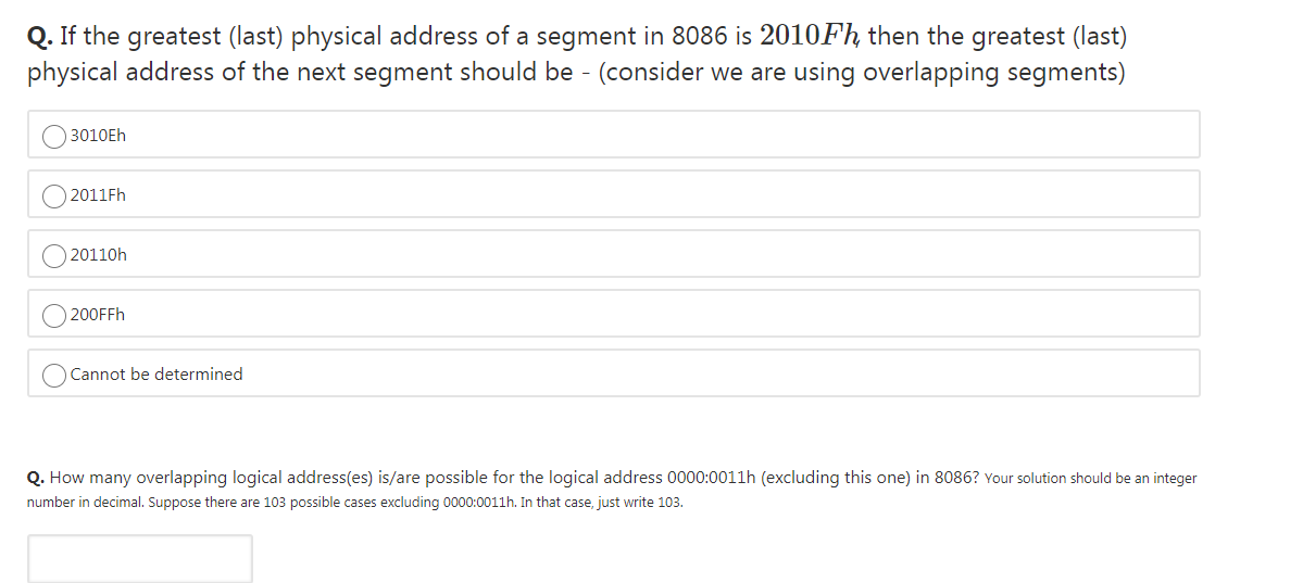 Solved Suppose, a microprocessor has 22 bit Address Bus and | Chegg.com
