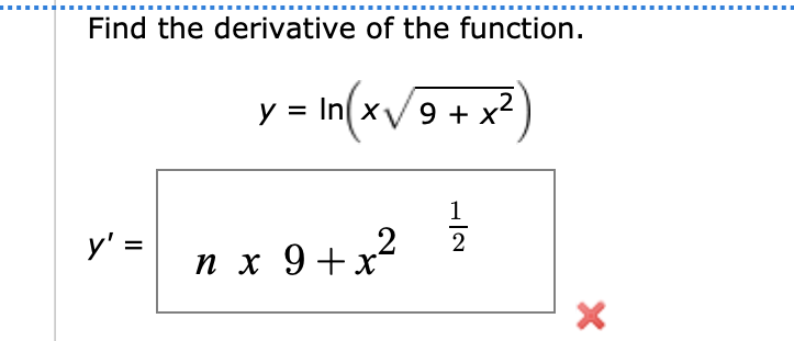 Solved Find the derivative of the function. | Chegg.com