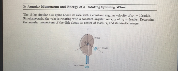 Solved 2: Angular Momentum and Energy of a Rotating Spinning | Chegg.com