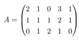 Solved The 3 x 5 matrix A represents the payoff of 5 | Chegg.com