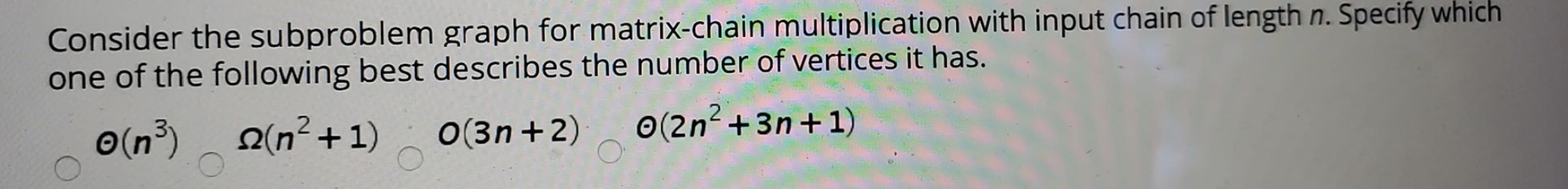Solved Consider the subproblem graph for matrix-chain | Chegg.com