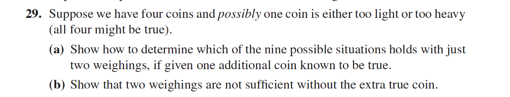 Solved 29. Suppose we have four coins and possibly one coin | Chegg.com