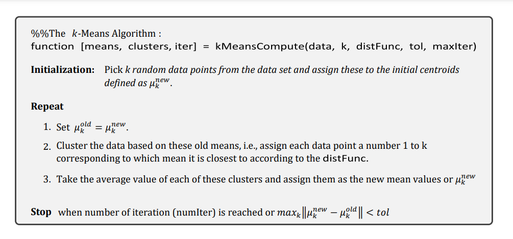 Solved The k-Means Clustering algorithm is an unsupervised | Chegg.com