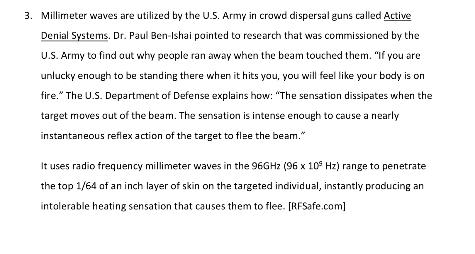 3. Millimeter waves are utilized by the U.S. Army in | Chegg.com