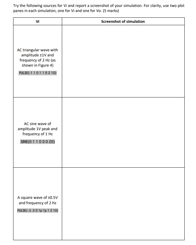 Solved Hello, can this question be simulated using LTspice | Chegg.com