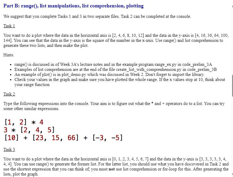 Solved Using Paython Range List Manipulations List 