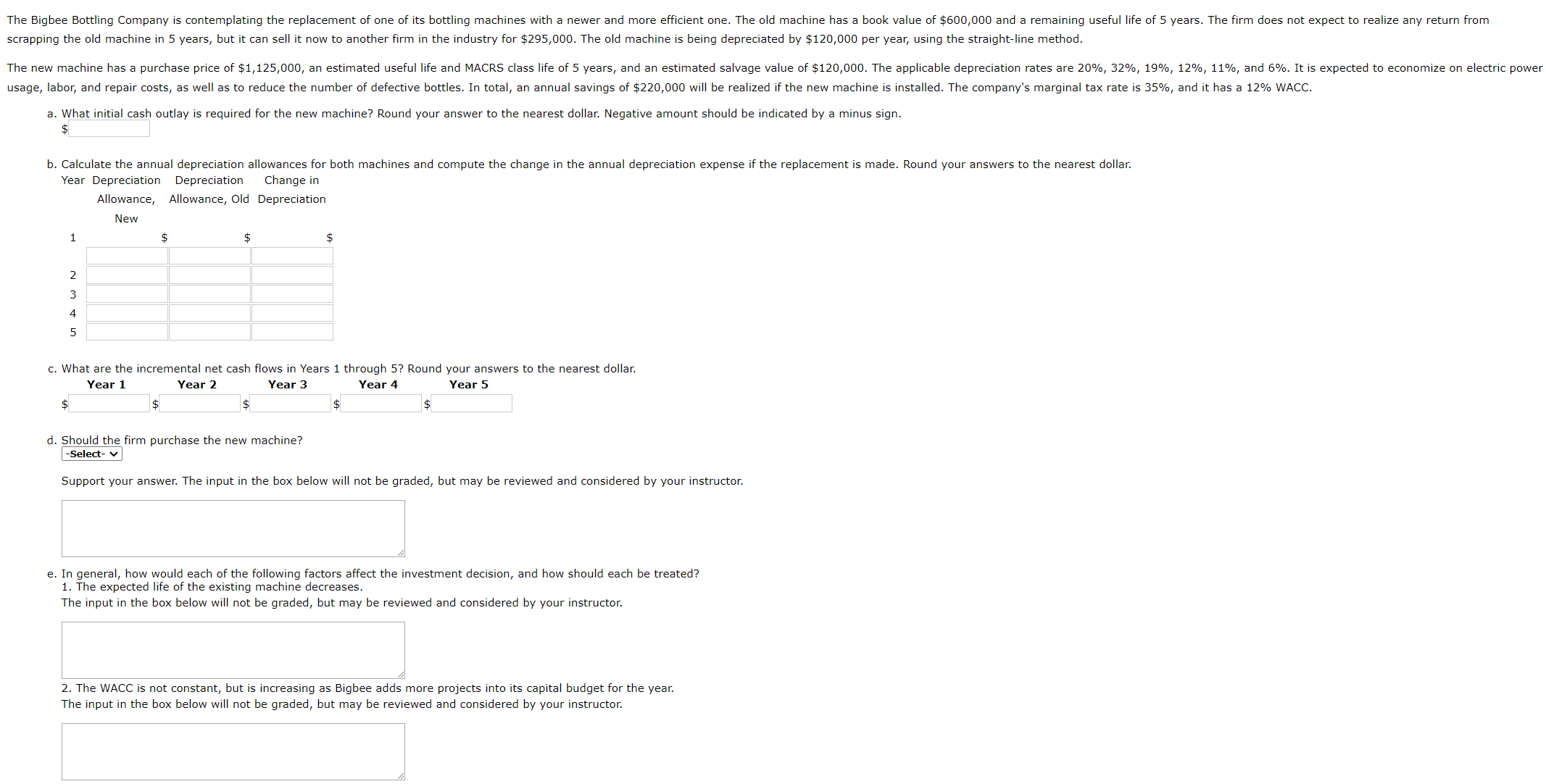 a. What initial cash outlay is required for the new | Chegg.com