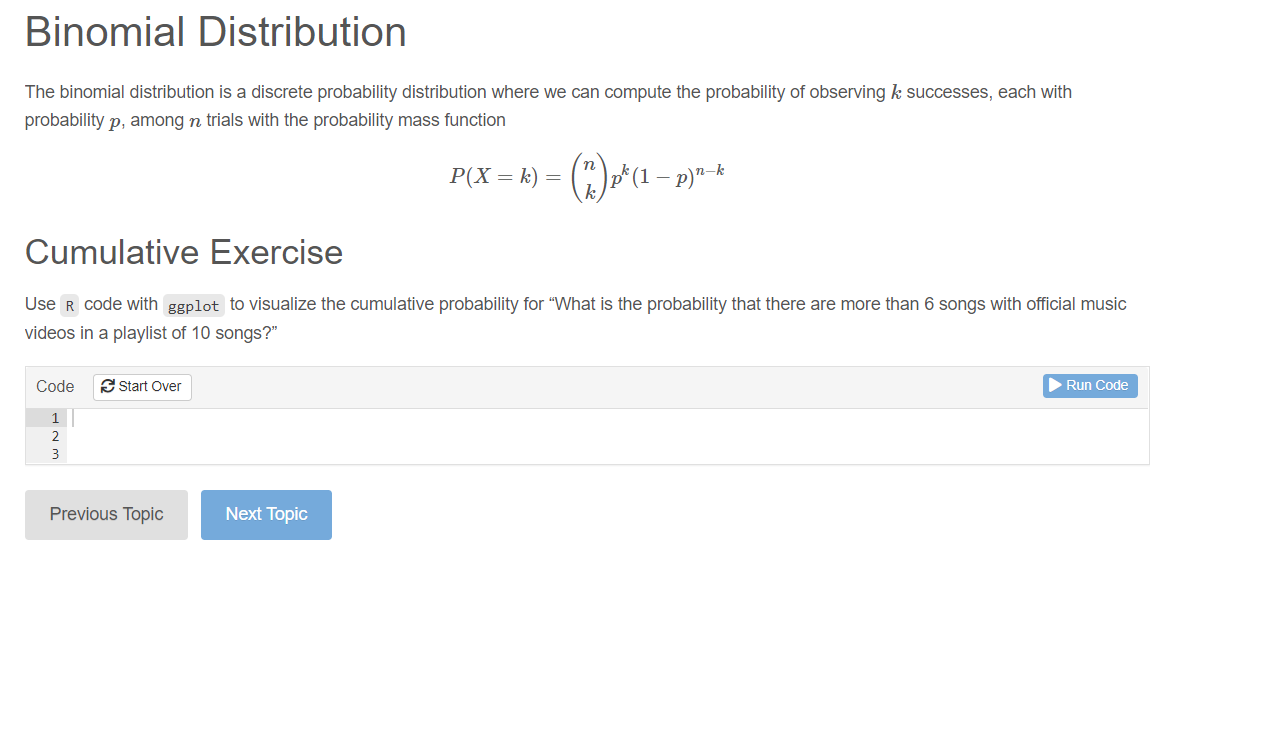Solved Binomial Distribution The binomial distribution is a | Chegg.com