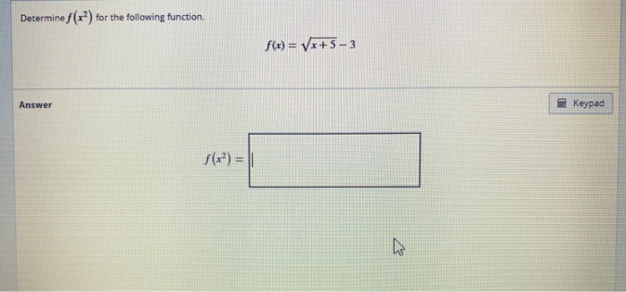 Solved Determine f(2) for the following function. f(x) | Chegg.com