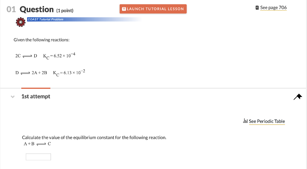 Solved 01 Question (1 point) TLAUNCH TUTORIAL LESSON @ See | Chegg.com