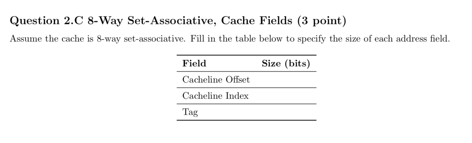 Solved Consider a 1024-KByte cache with 32-word cachelines | Chegg.com