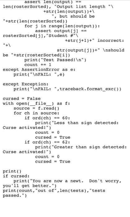Solved import traceback #countingsort: takes as input a list | Chegg.com