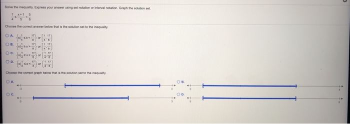 Solved Solve the inequality Express your answer using set | Chegg.com