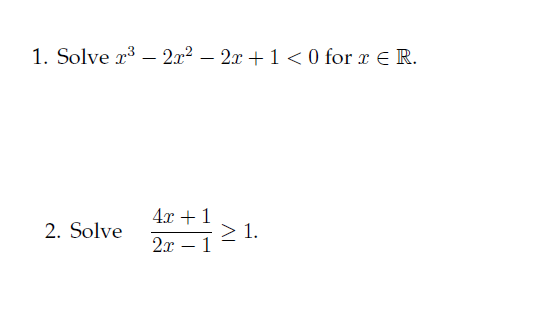 Solved 1. Solve r3 - 2x2 - 2r + 1