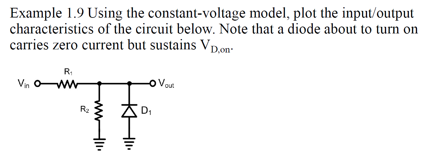 Solved Example 1.9 Using the constant-voltage model, plot | Chegg.com