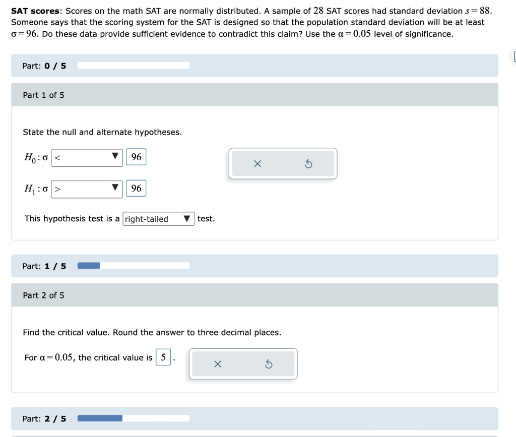 Solved SAT scores: Scores on the math SAT are normally | Chegg.com