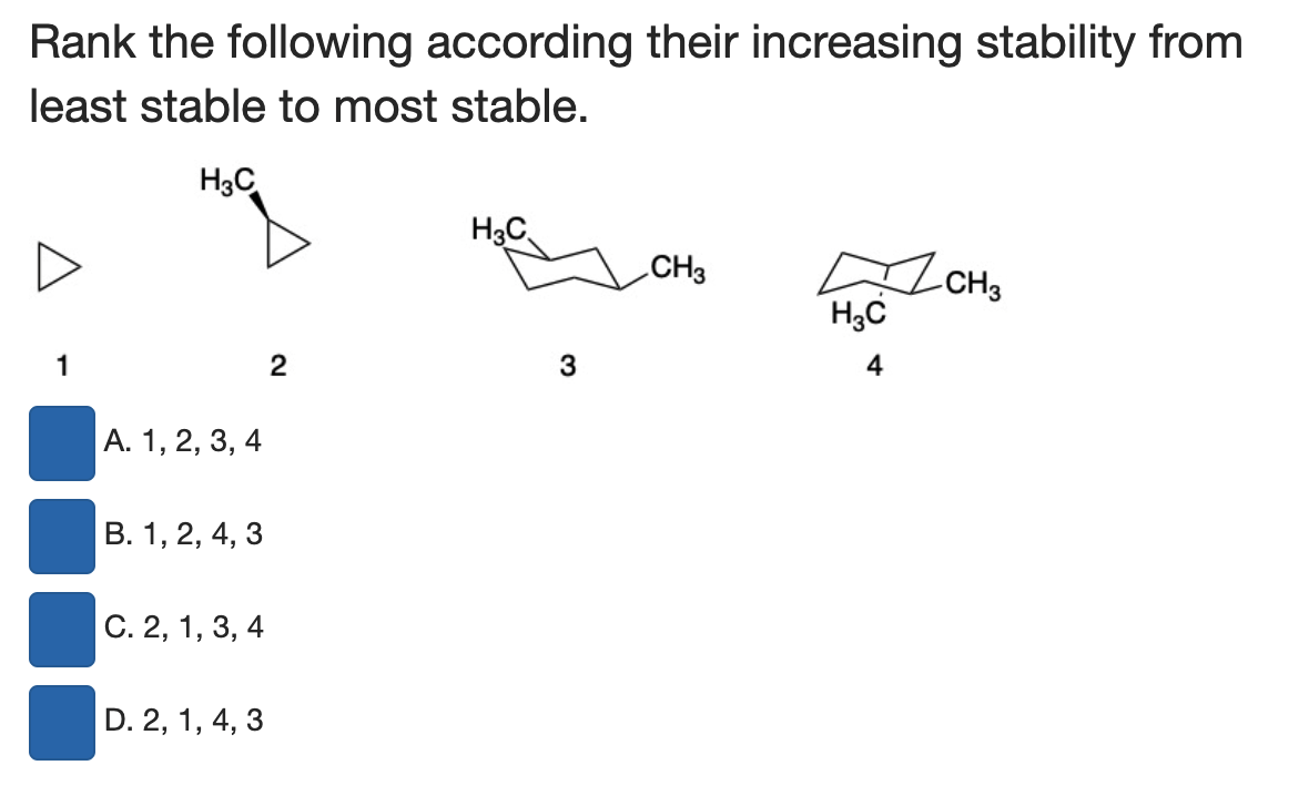 Solved Rank the following according their increasing | Chegg.com