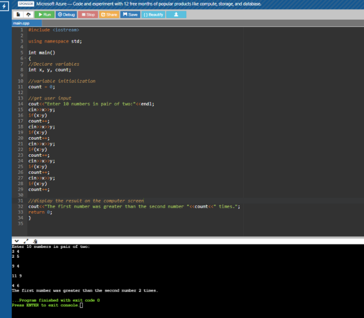Solved SPONSOR Microsoft Azure-Code and experiment with 12 | Chegg.com