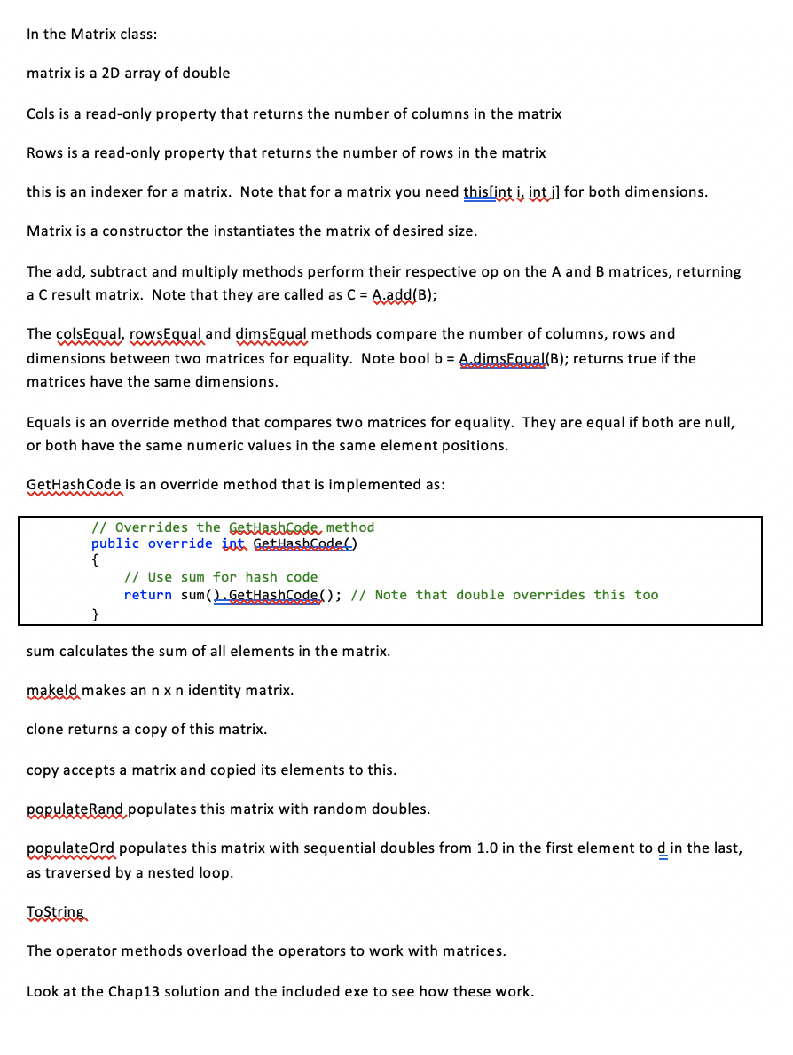 Solved CIS 3309 Section 2 Lab: Matrix Ops 2 Object Problem | Chegg.com