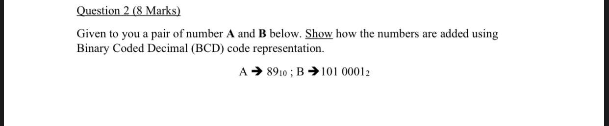 Solved Question 2 8 Marks Given To You A Pair Of Number A