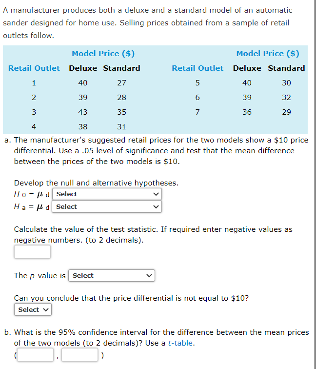Solved A manufacturer produces both a deluxe and a standard | Chegg.com