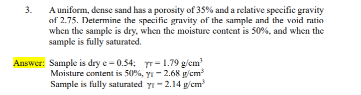 Solved Geotechnical Engineering question. Answer is | Chegg.com