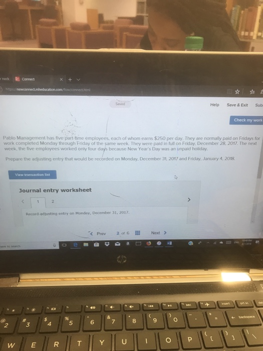 Solved rneck Connect Help Save &Exit Sub Check my work Pablo | Chegg.com