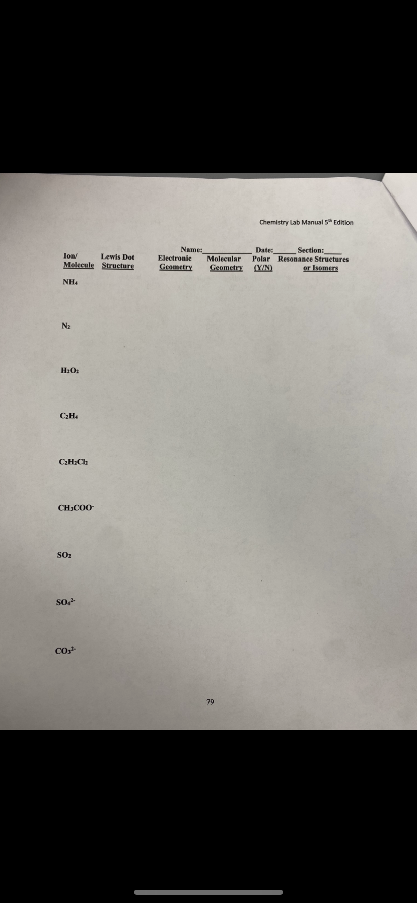 Chemistry Lab Manual 5th Edition | Chegg.com