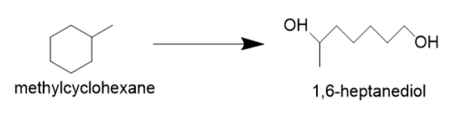 Solved ОН ОН methylcyclohexane 1,6-heptanediol | Chegg.com