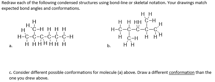 Solved ledraw each of the following condensed structures | Chegg.com