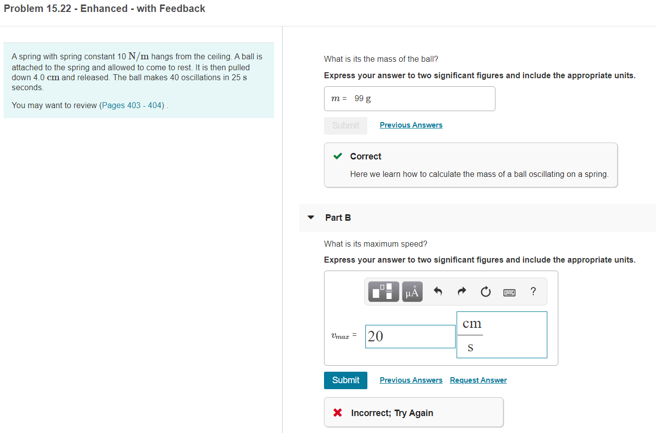 Solved Problem 15.22 - Enhanced - with Feedback What is its | Chegg.com